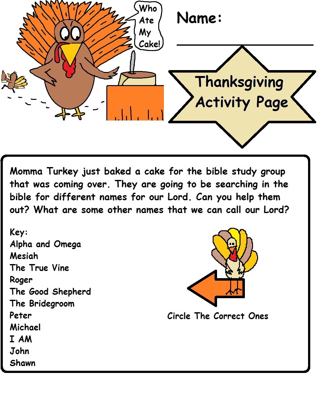 Thanksgiving Sunday School Lesson Thanksgiving Sunday School Lesson